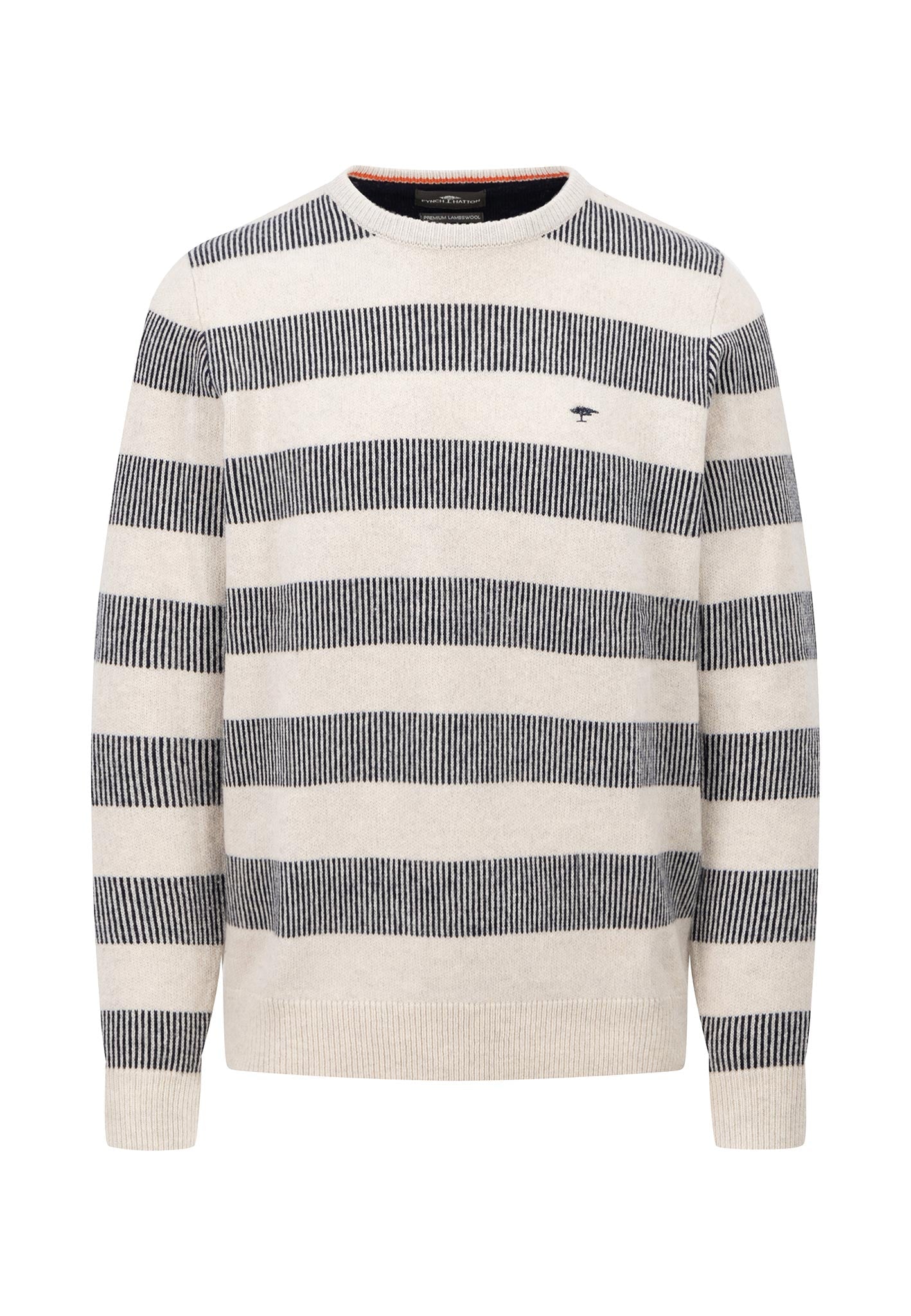 Strickpullover aus Wolle in Streifen-Optik – FYNCH-HATTON | Offizieller ...