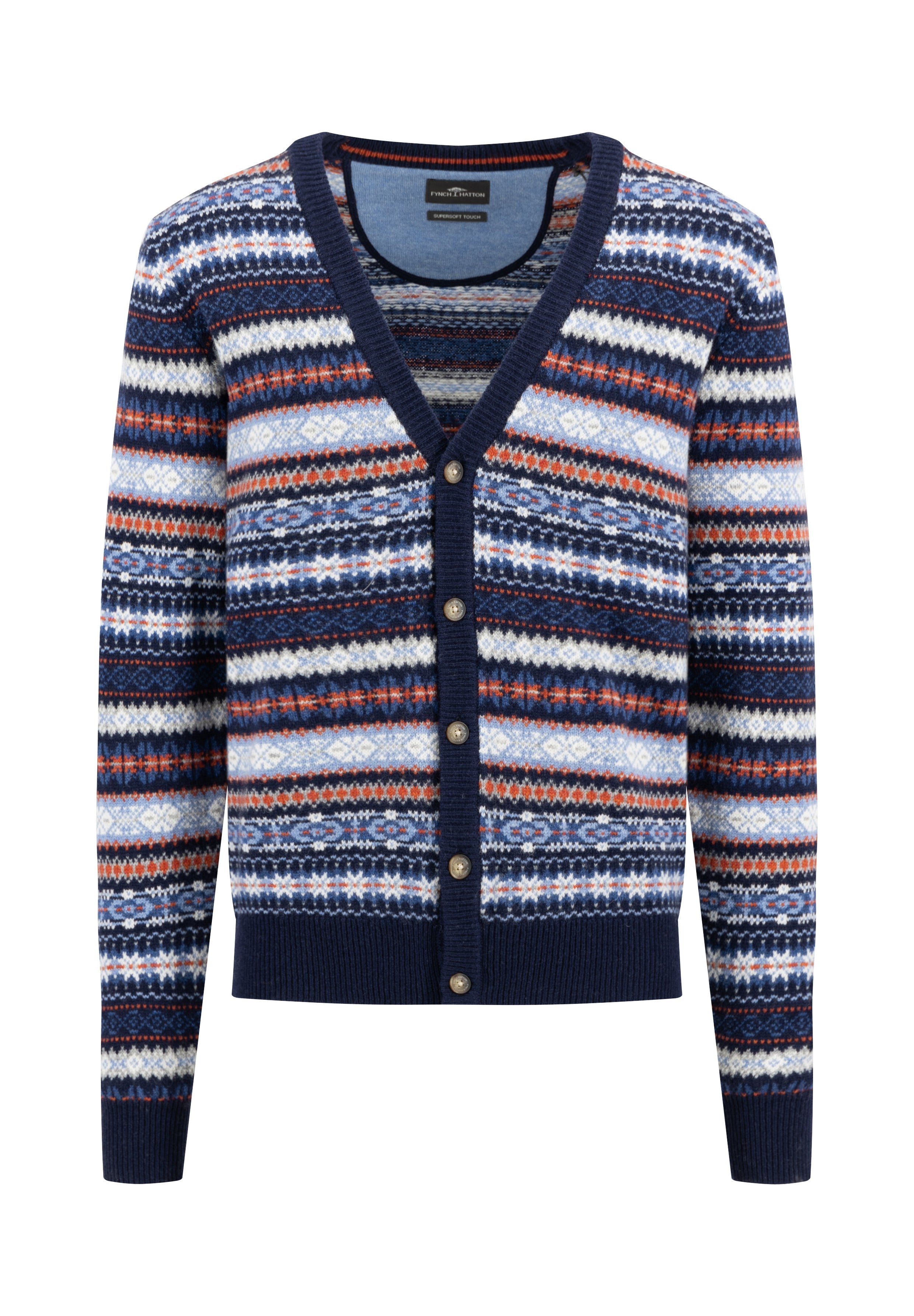 Stylish stripe knit cardigan with buttons – FYNCH-HATTON | Offizieller ...