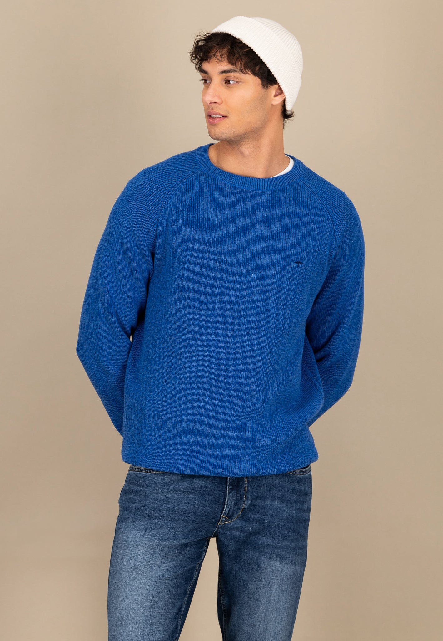 Strickpullover aus Baumwolle mit Logodetail – FYNCH-HATTON ...