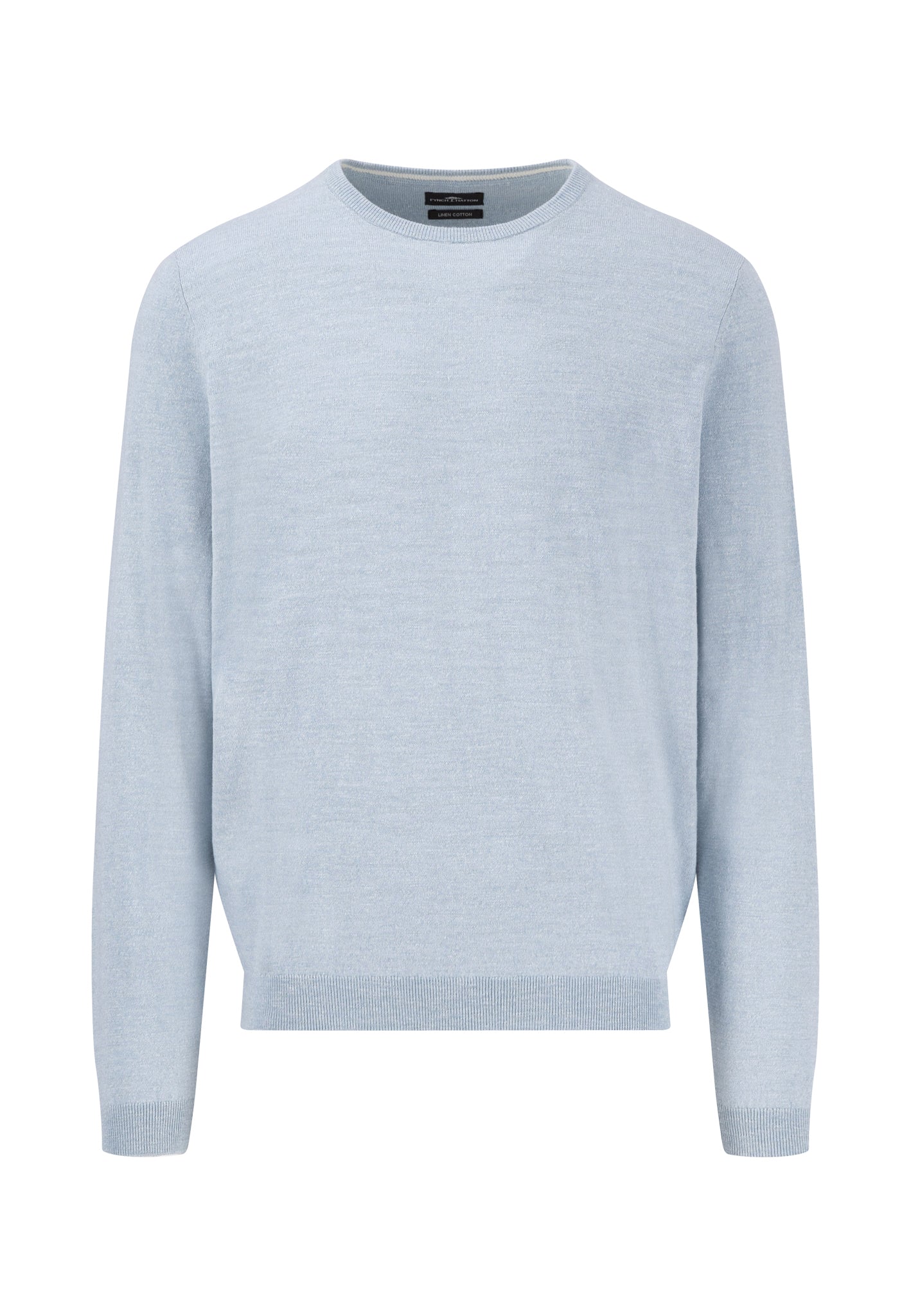 Strickpullover aus Baumwoll-Leinenmix mit Rundhalsausschnitt – FYNCH ...