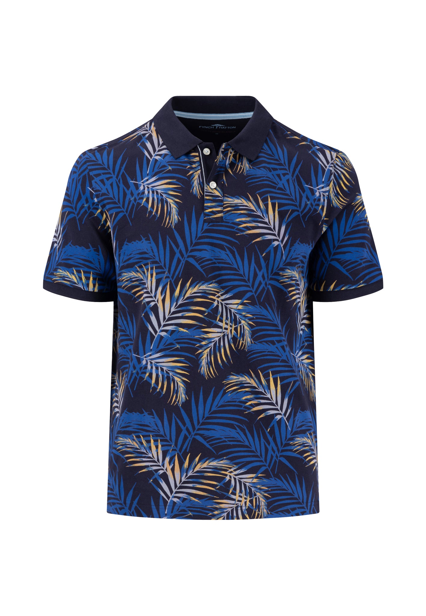 Polo shirt made of cotton with botanical print – FYNCH-HATTON ...