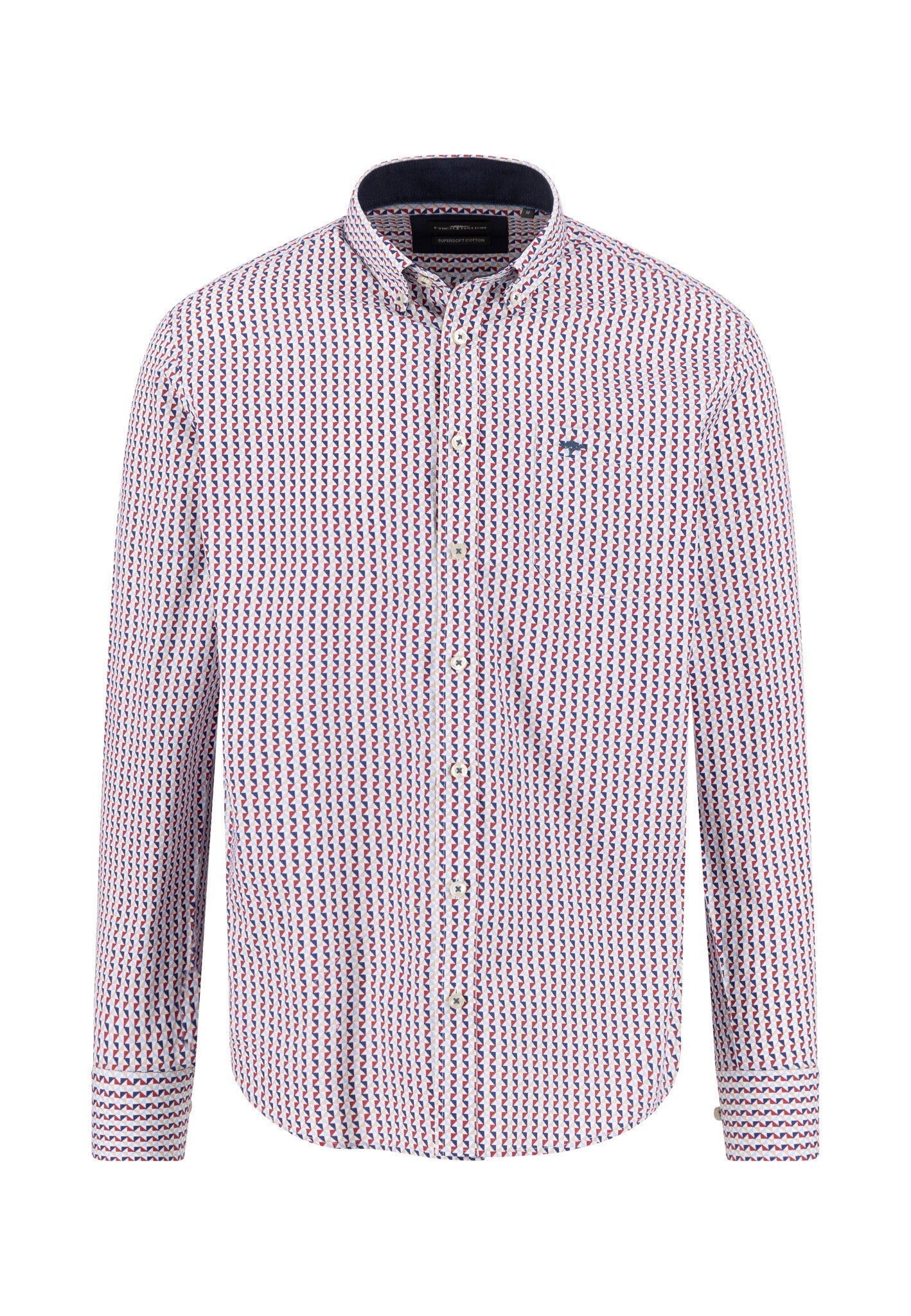 Hemd aus Baumwolle mit Allover-Print und Button-Down-Kragen – FYNCH ...