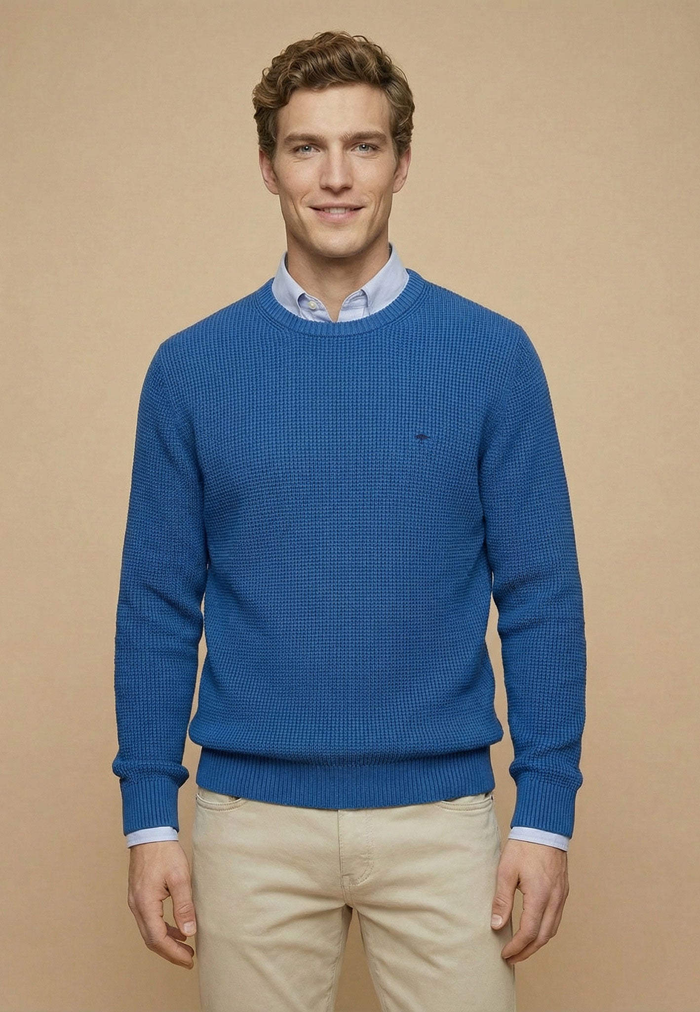 Strickpullover aus Baumwolle mit Strukturmuster – FYNCH-HATTON ...