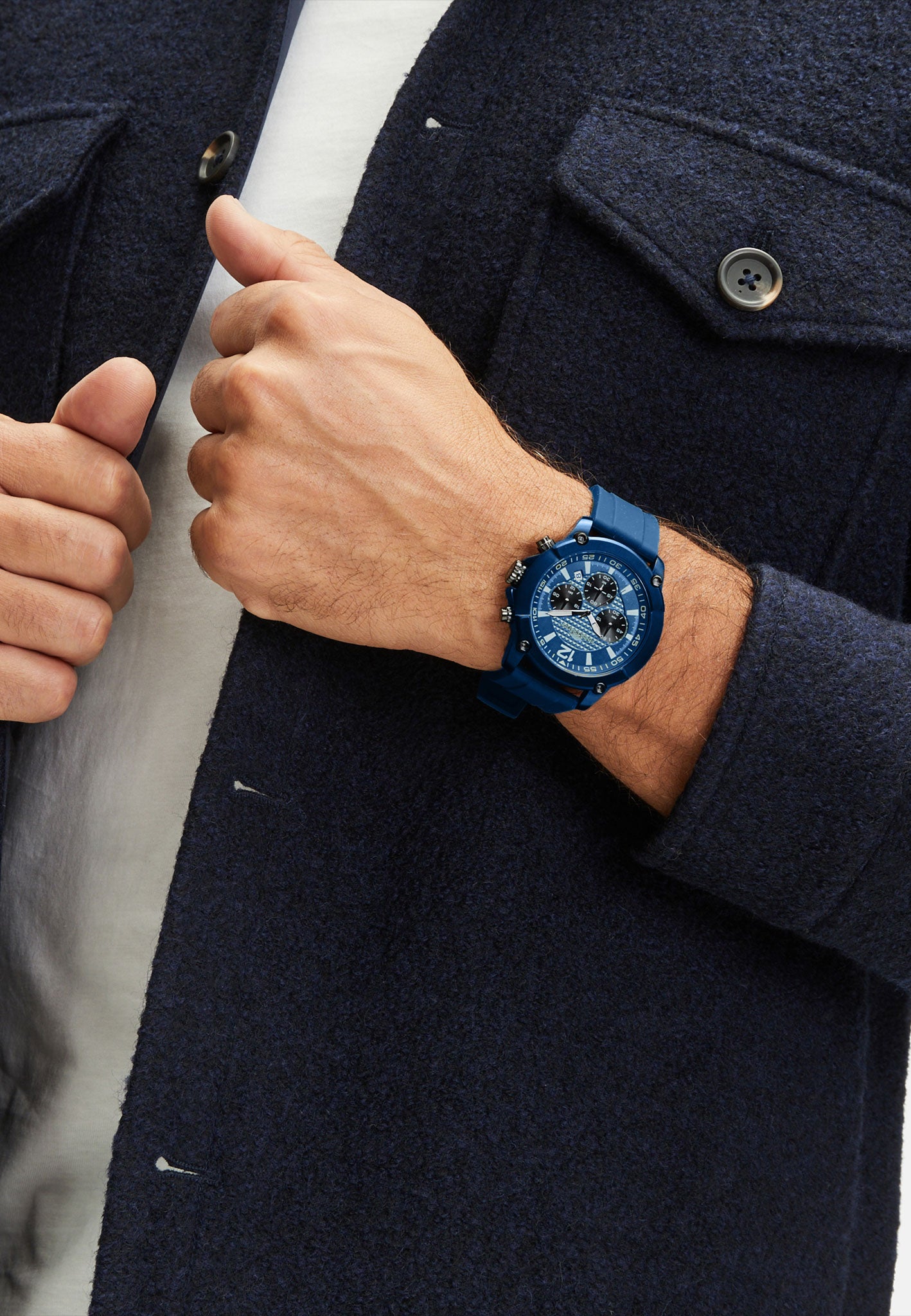 Stainless steel watch with chronograph – FYNCH-HATTON | Offizieller ...